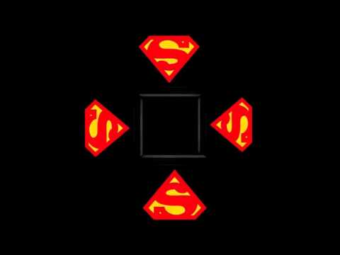 Superman 3D logo hologram Techonology Video for 4 face Holographic Pyramid 4 face view