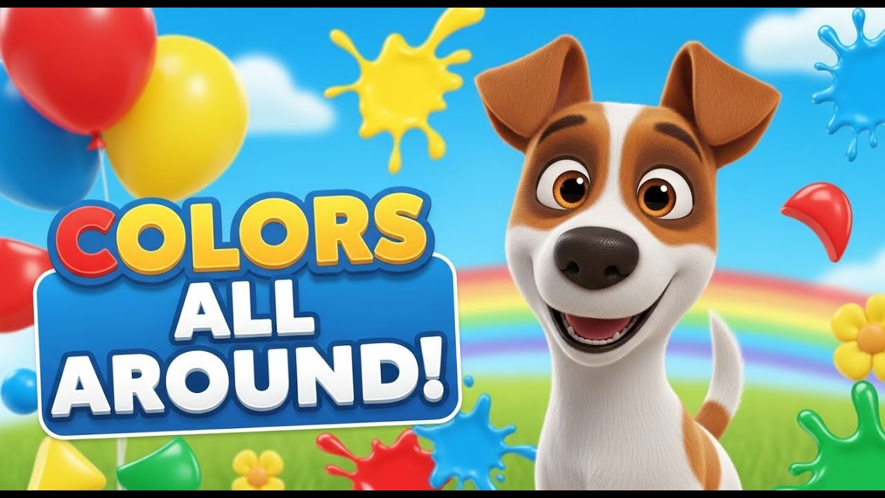 Colors All Around / Sing Along Animated Music Video for Kids - YouTube