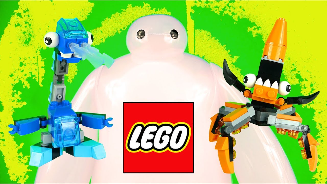 Big Hero 6 Baymax Lego Toys Mixels Tentro Lunk Stop Motion - YouTube