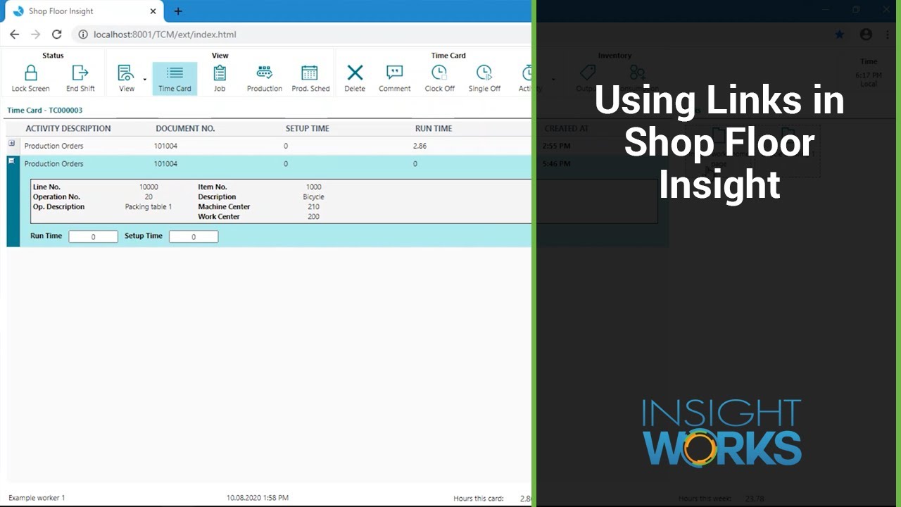 Using Links in Shop Floor Insight - YouTube