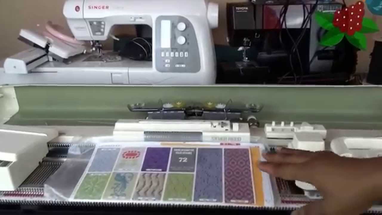 setting up the SK280 punchcard knitting machine - YouTube
