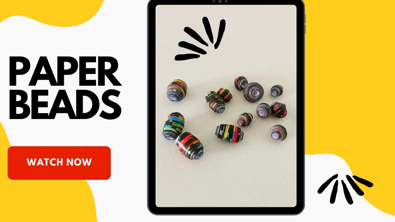 Paper craft | Make beads out of paper| Paper beads making tutorial # ...