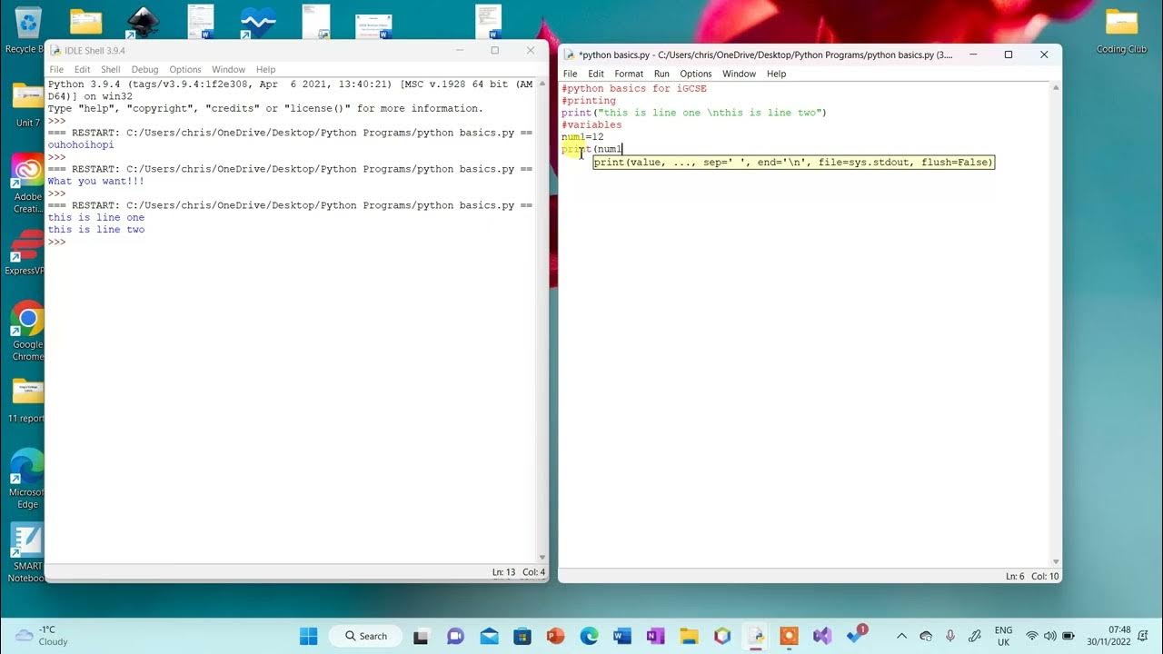 Unit 8.1 Lesson 1 Python Basics - YouTube