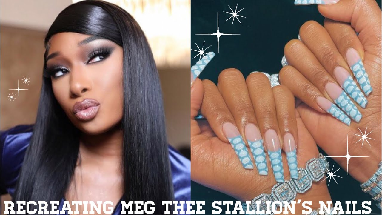 recreating MEGAN THEE STALLION’s nails at home - YouTube