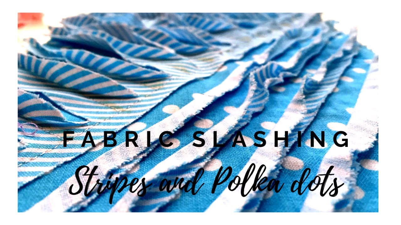 Fabric SLASHING STRIPES AND POLKA DOTS | Fabric manipulating stripes ...