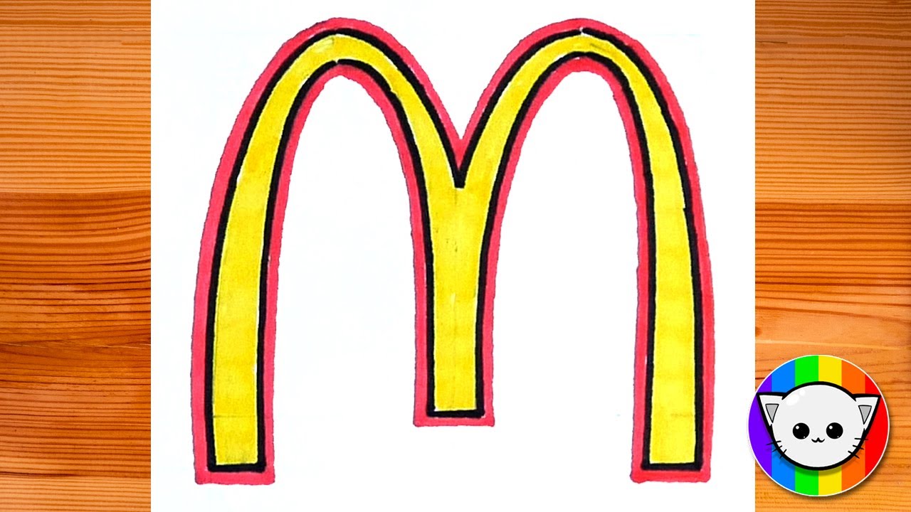 McDonalds logo || Drawing and coloring step by step || Easy drawing ...