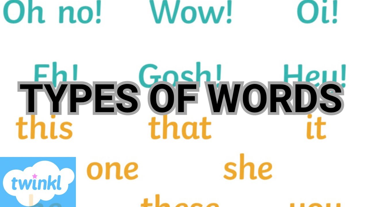 Types of words | English Home Language | Educational videos for kids ...