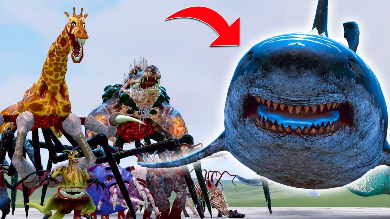 NEW ALL ZOOCHOSIS MUTANT ANIMAL vs MEGALODON GREAT MAJA SEA MONSTERS in ...