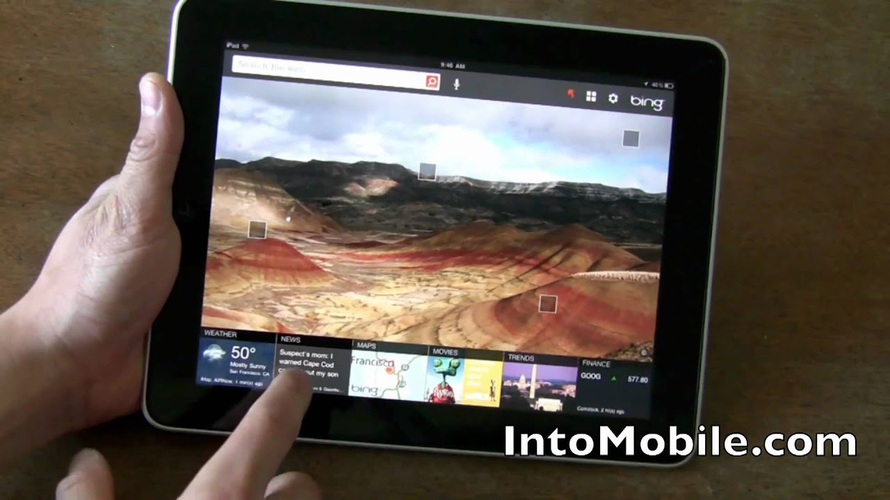 Bing iPad app demo: Voice search, Trends, Movies and more - YouTube