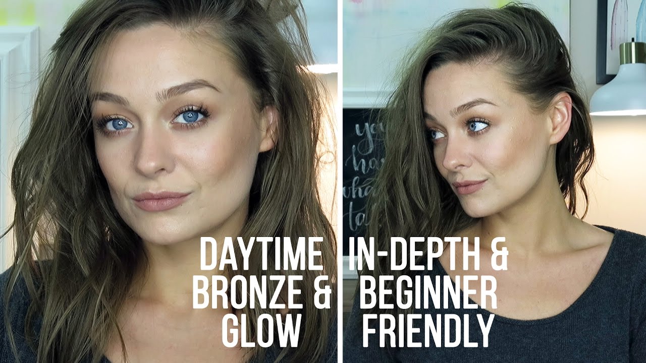 Daytime Bronze & Glow Makeup Tutorial | Full Faced Talk Through + Mad ...