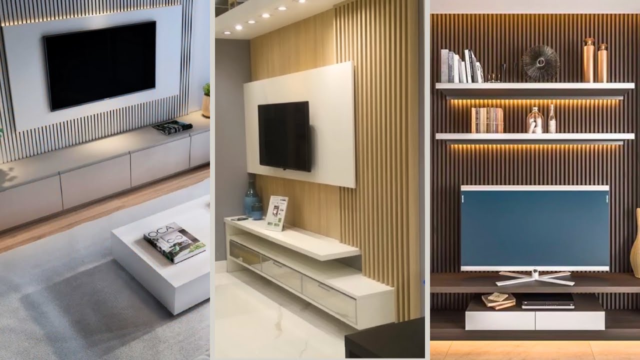 Top 96 TV Cabinet Designs for a Modern Living Room 2024 l wood wave ...