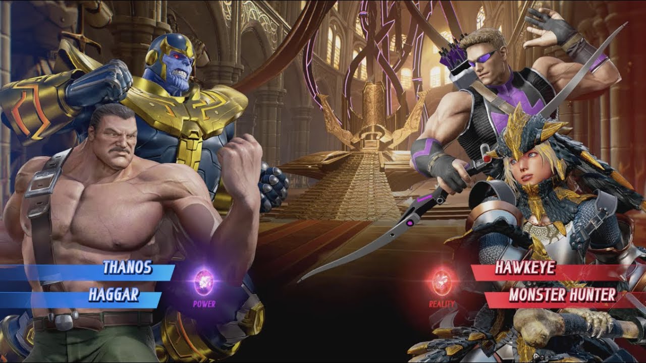Thanos and Haggar vs Hawkeye and Monster Hunter - MARVEL VS. CAPCOM ...