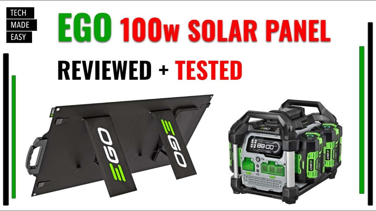 EGO 100w SOLAR PANEL Review & Solar Test EGO SP1000 - YouTube