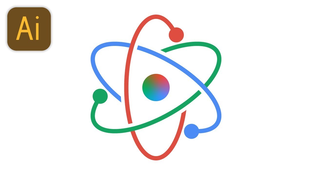 Draw an atom symbol (Illustrator Tutorial) — abcinformatic - YouTube