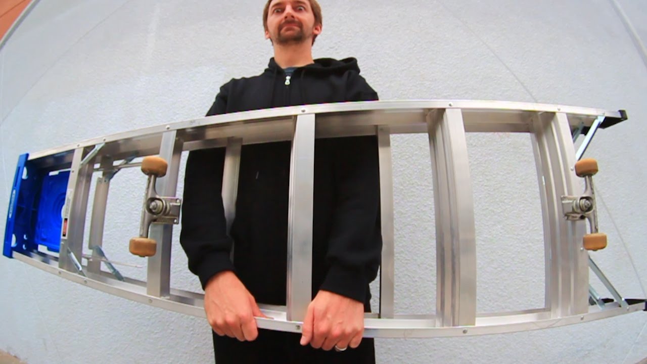 HOW TO SKATE A LADDER THE HARDEST WAY | SKATE EVERYTHING EP 29 - YouTube