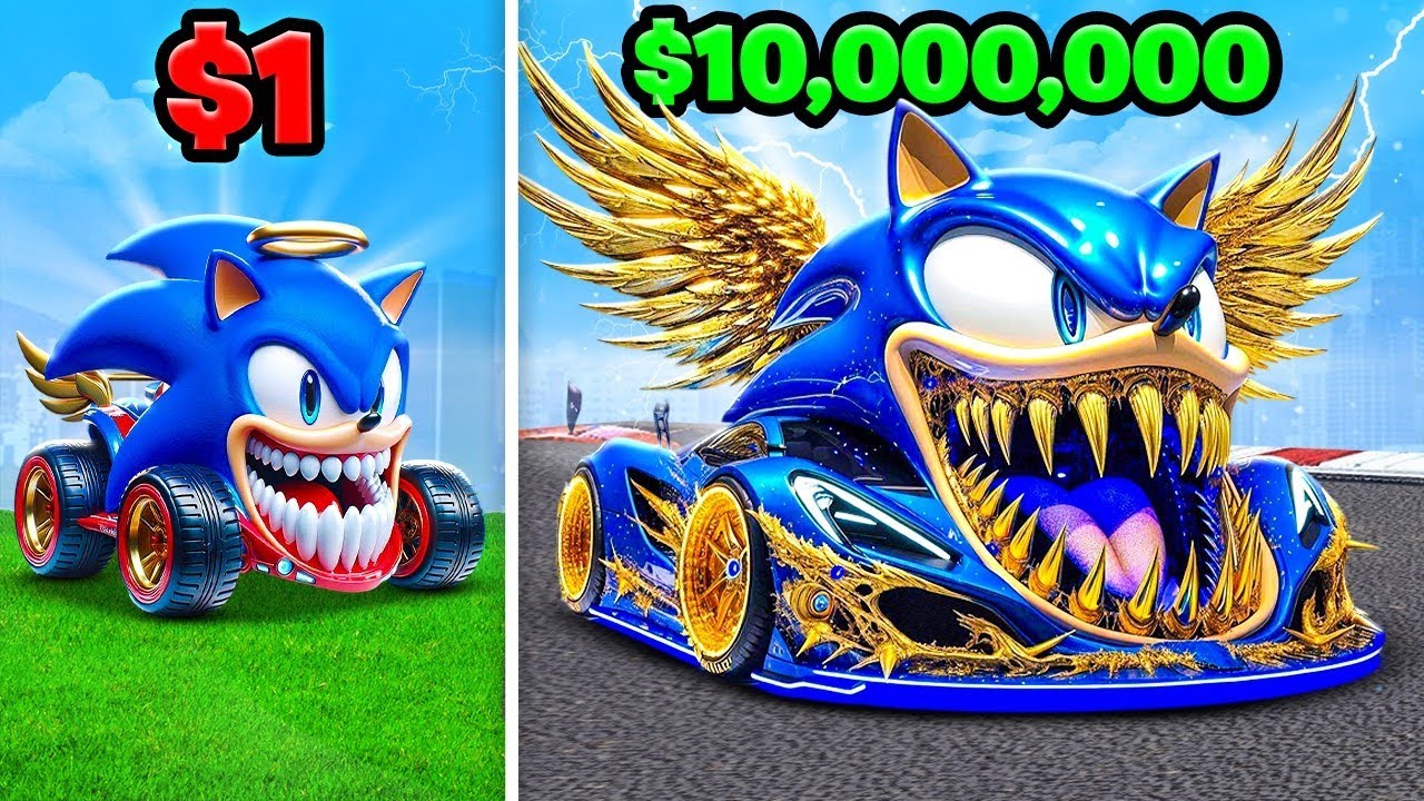 $1 to $1,000,000 SONIC Cars in GTA 5 - YouTube