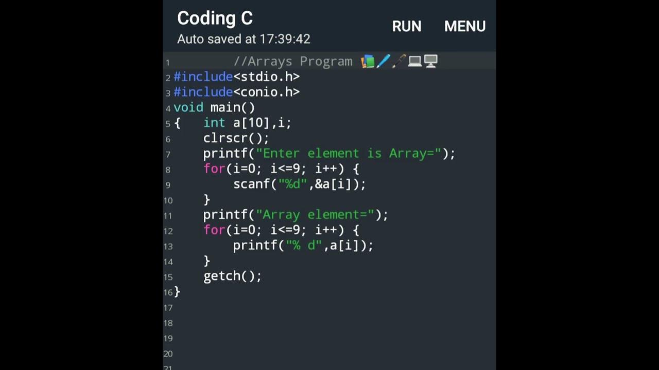 Arrays Program Array Arrays C Cprogramming Coding Clanguage Quick5842 Viral Cprogram