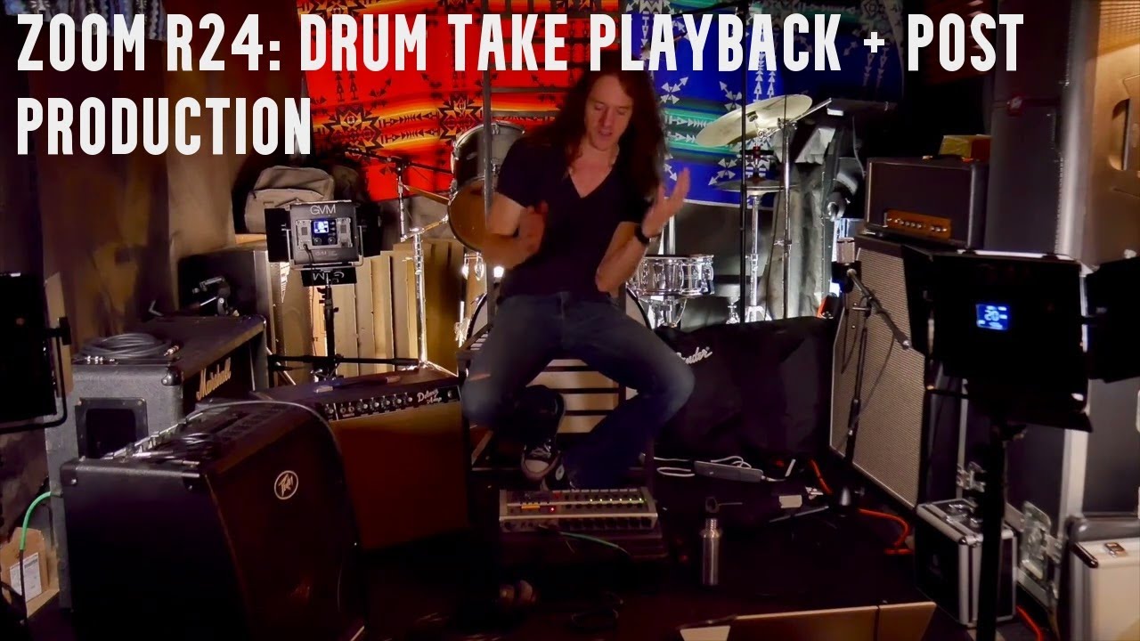 Zoom R24: Drum Playback + Post Production With Mastering Effect - YouTube