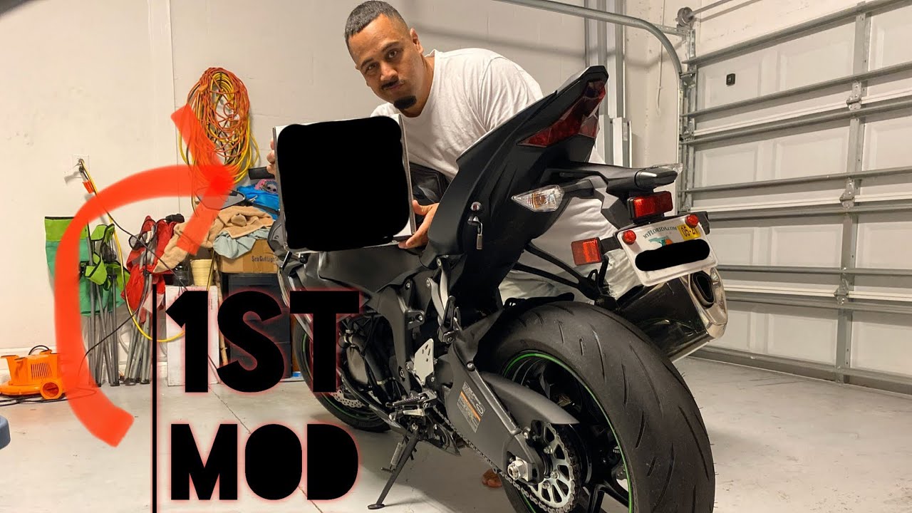 2019 zx6r owner REVEALS first SELF INSTALLED mod EVER! - YouTube