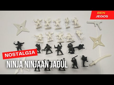 black and white plastic ninja old school toys, 80-90's elementary school toys | benjegos toys.