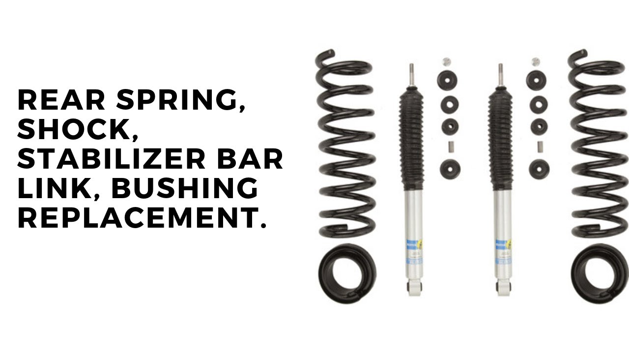 Rear Spring, Shock, Stabilizer bar link, Bushing Replacement. - YouTube