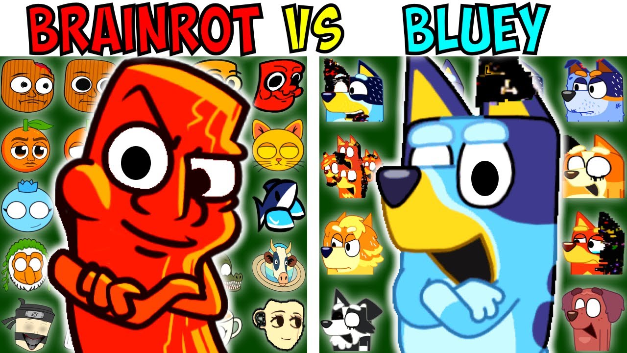 ALL BRAINROT VS BLUEY TEST | FNF Character Test | Gameplay VS ...
