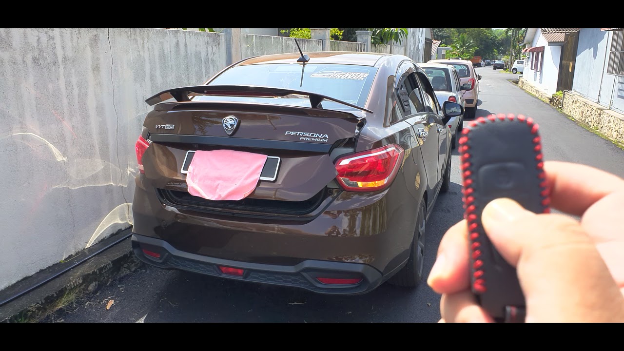 Proton Persona 2018 (Premium) auto rear trunk realease. DIY custom rear ...