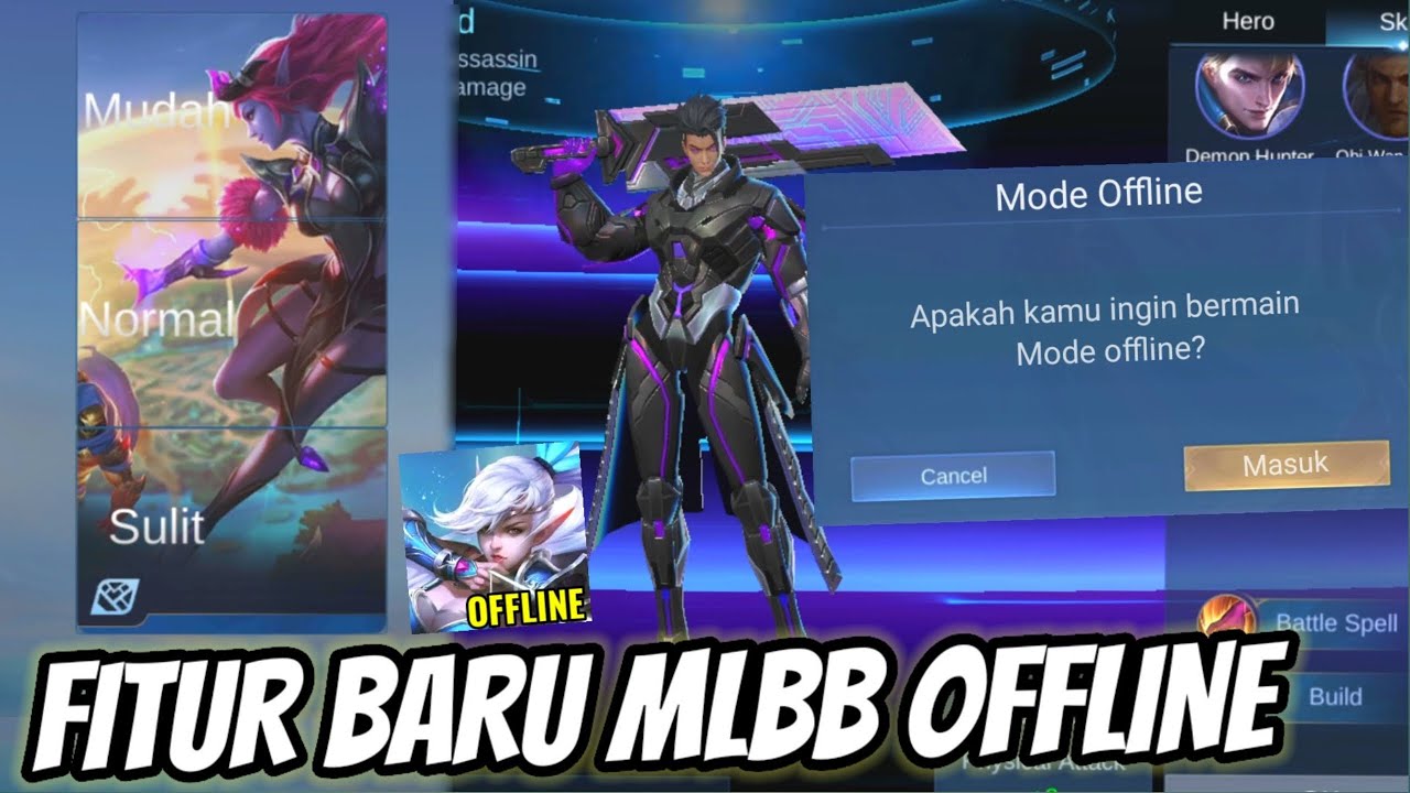 FITUR BARU UDAH RILIS MOBILE LEGENDS OFFLINE ! BISA PAKE SKIN DAN MAIN SEPUAS NYA !! - YouTube