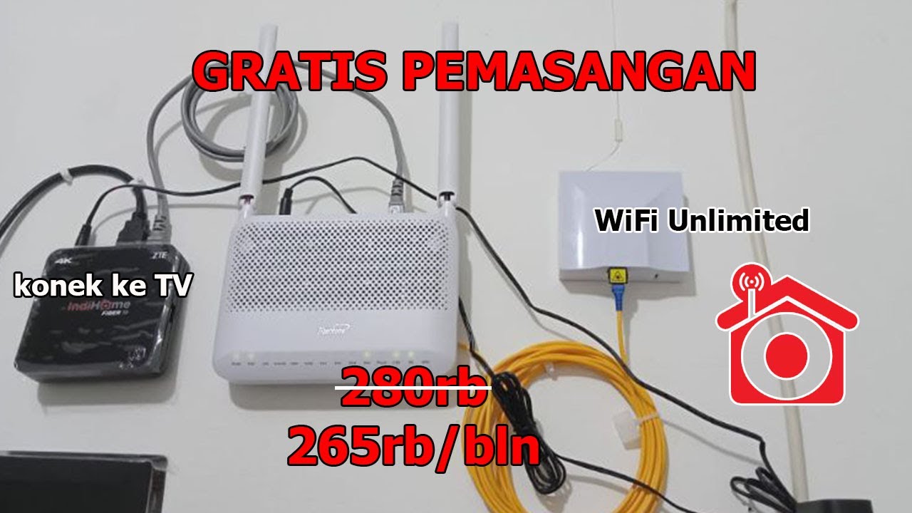 Gratis pemasangan wifi!! harga paket indihome turun, bisa dipasang semua rumah. - YouTube