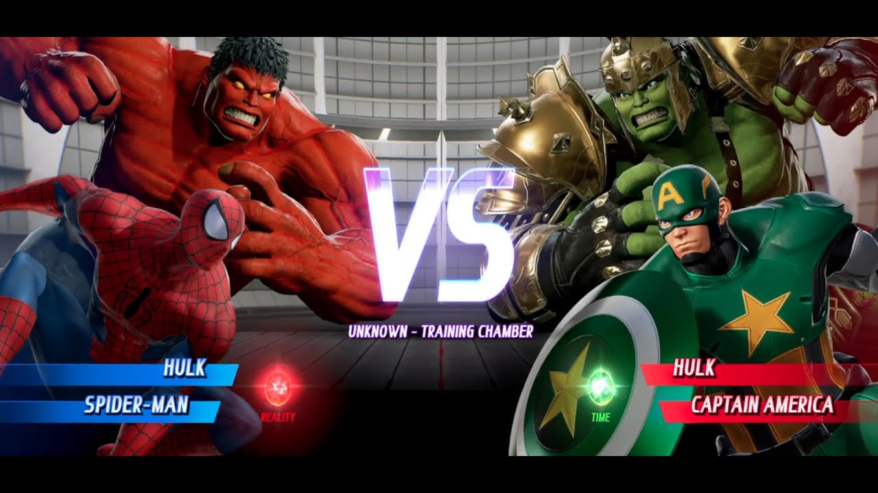 Red Hulk and Spider-Man vs Gladiator Hulk and Green Captain America ...