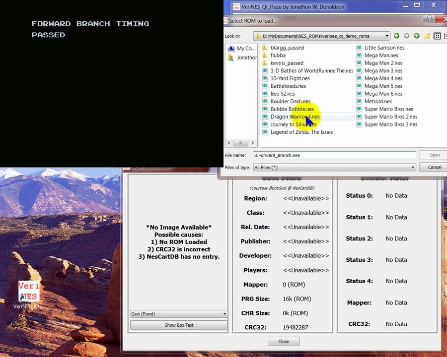 VeriNES Nintendo Emulator and Qt GUI Interface Demo #2 - Part 6 - YouTube