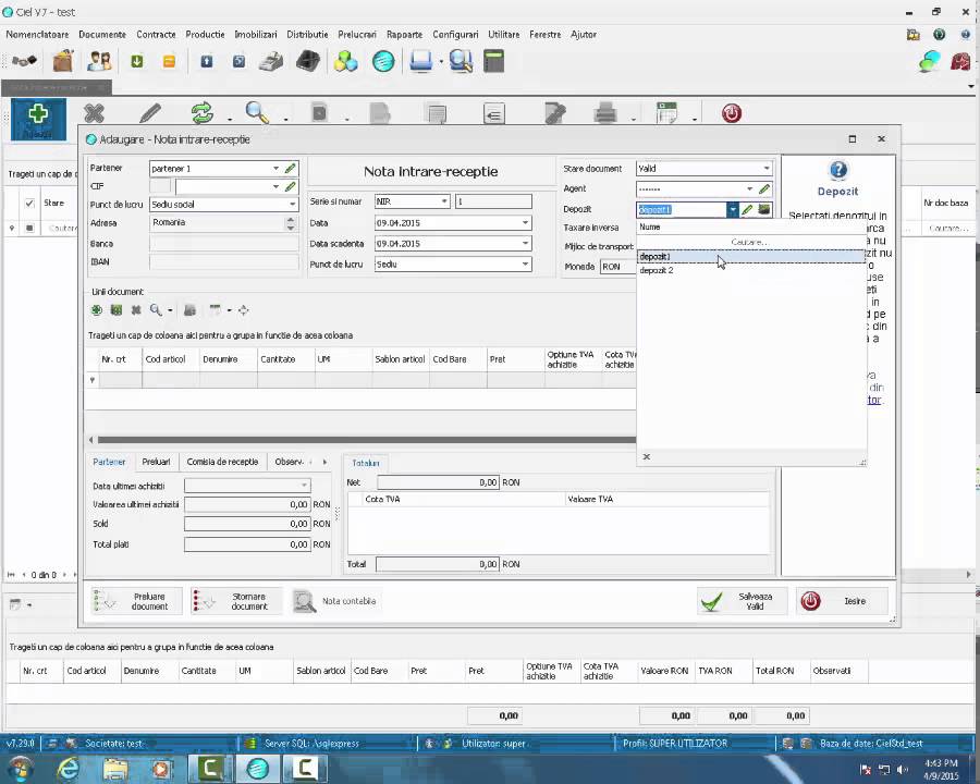 Creare nota intrare receptie - YouTube