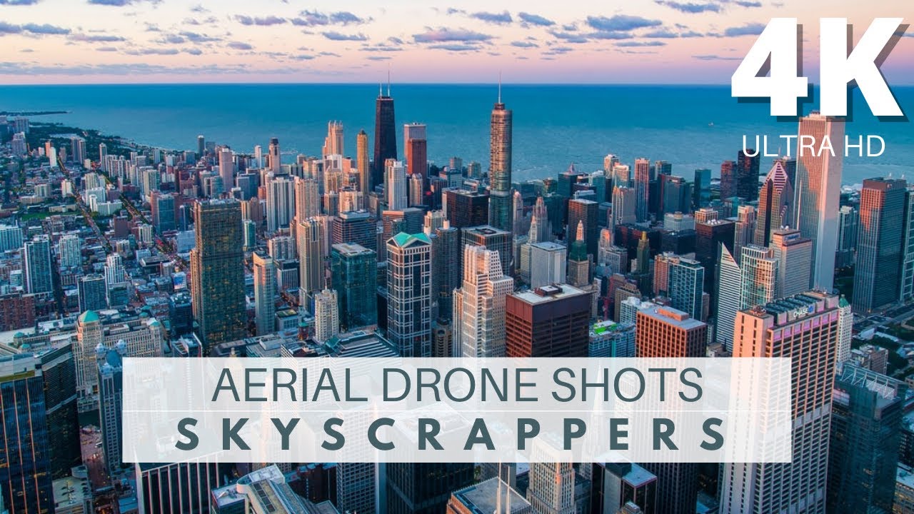 【4K】AERIAL VIEW OF CITY WITH SKYSCRAPPERS | SHORT DRONE VIDEO | AERIAL ...