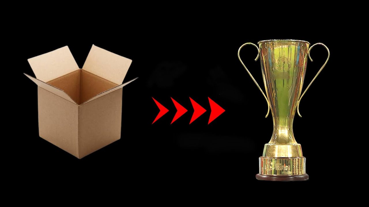 DIY | AFF TROPHY | Cardboard | trofi aff dari kardus - YouTube