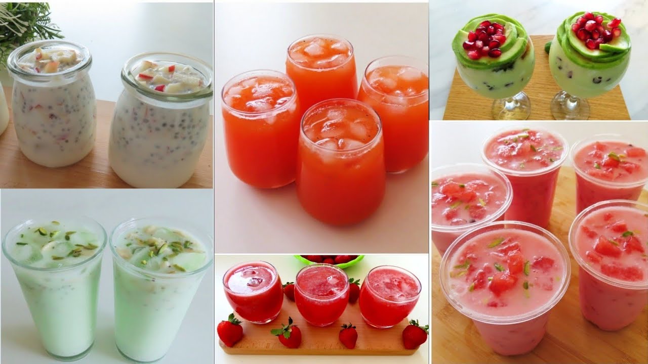 6 Refreshing Summer Drinks|Summer Sharbat Recipe In 5 Min|Easy Cold Drinks For Summer # ...