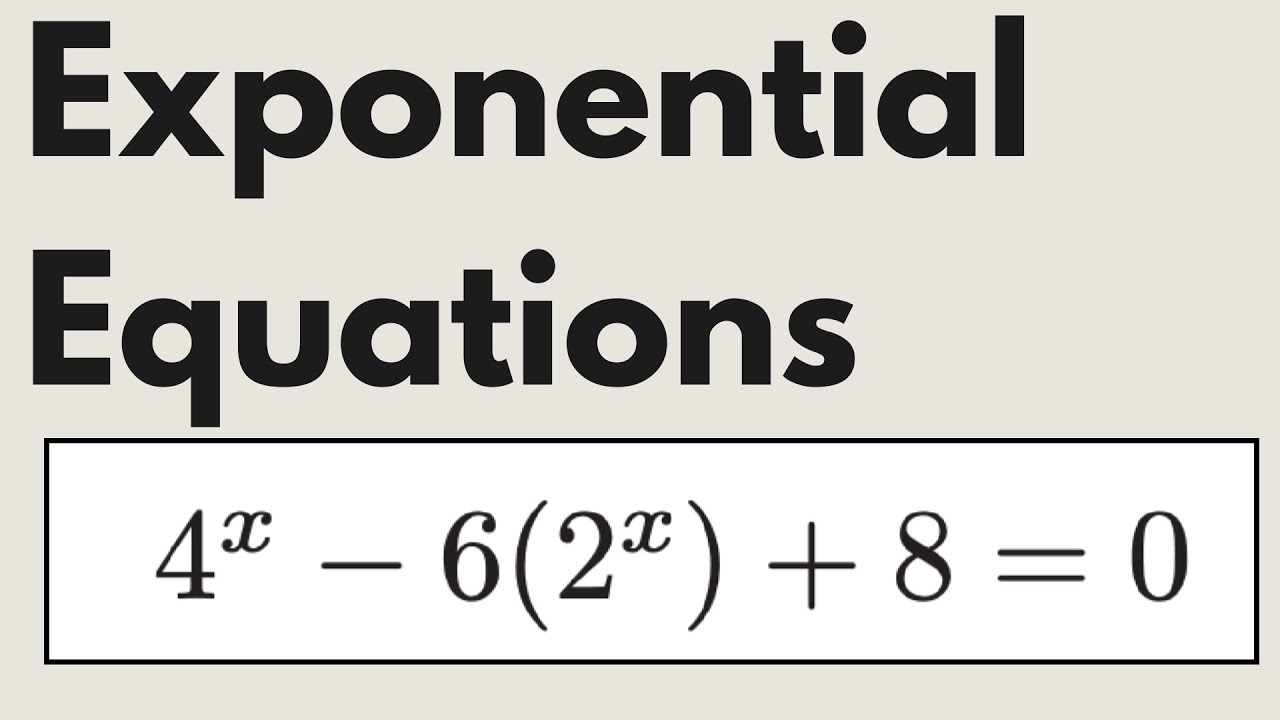 Exponential Equations - YouTube