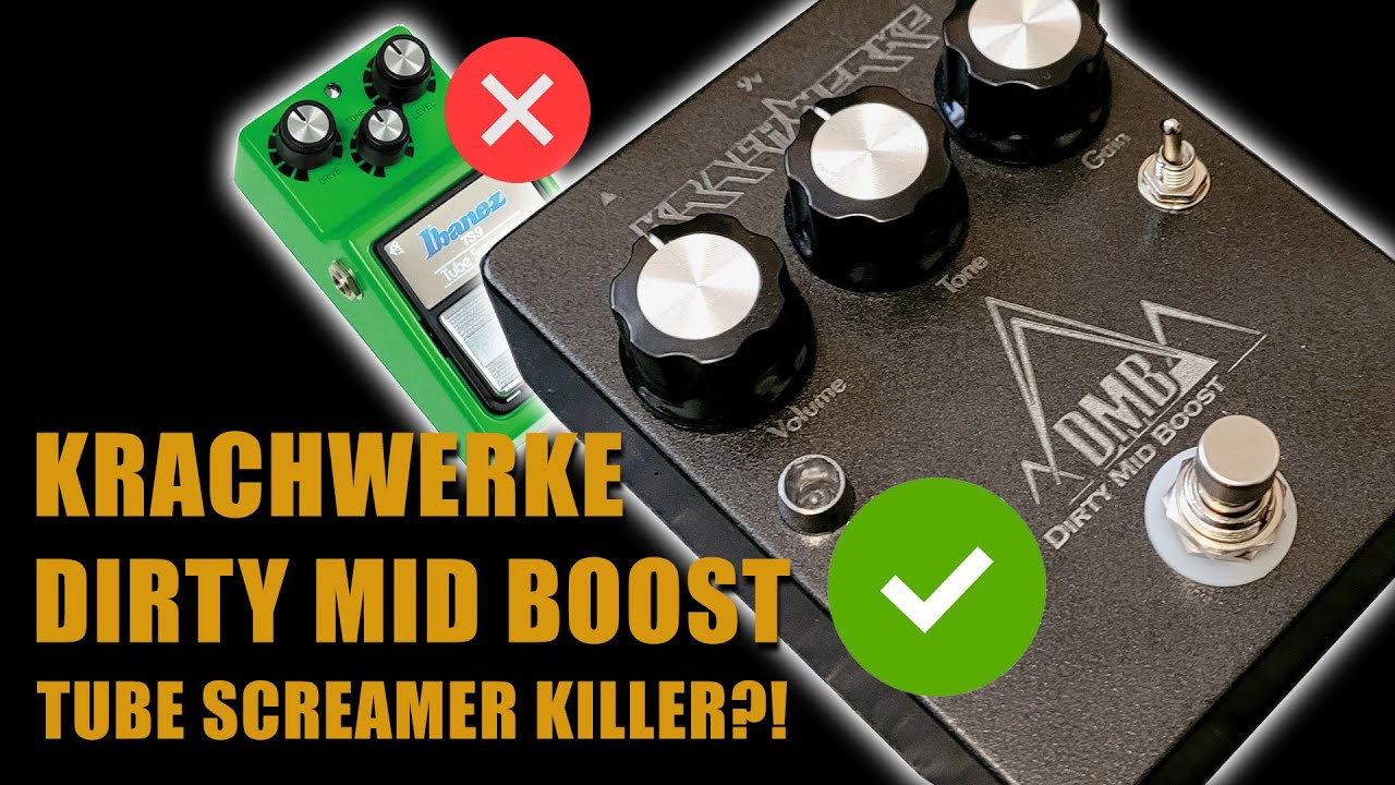 Tube Screamer killer - Dirty Mid Boost Pedal demo in a mix - YouTube