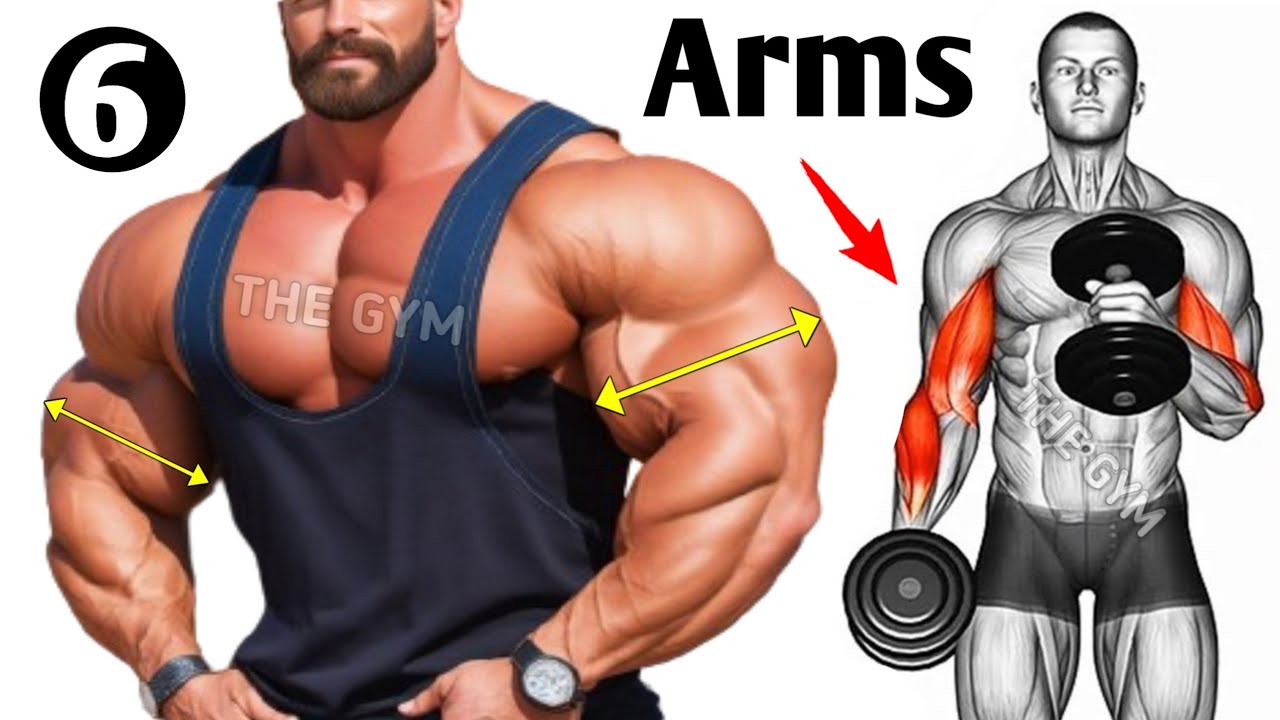 Build bigger arms workout Routine ( 6 effective exercises ) - YouTube