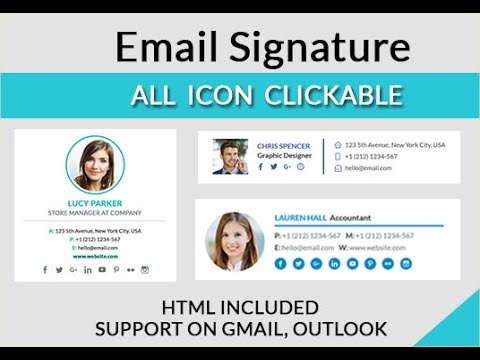 HTML Clickable Email Signature Bangla Tutorial Master Class - YouTube