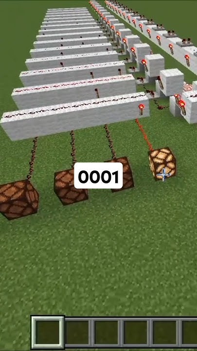 Hex to binary decoder in Minecraft - YouTube