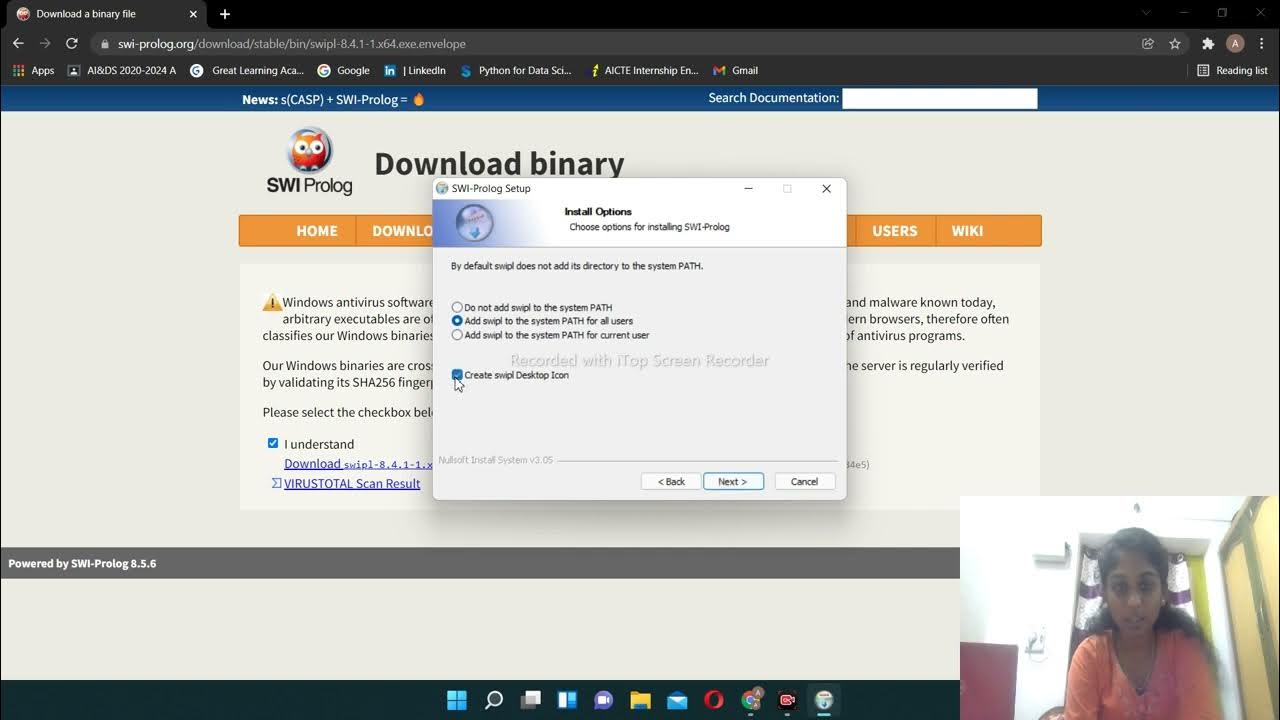 Installation of SWI Prolog and print hello world - YouTube