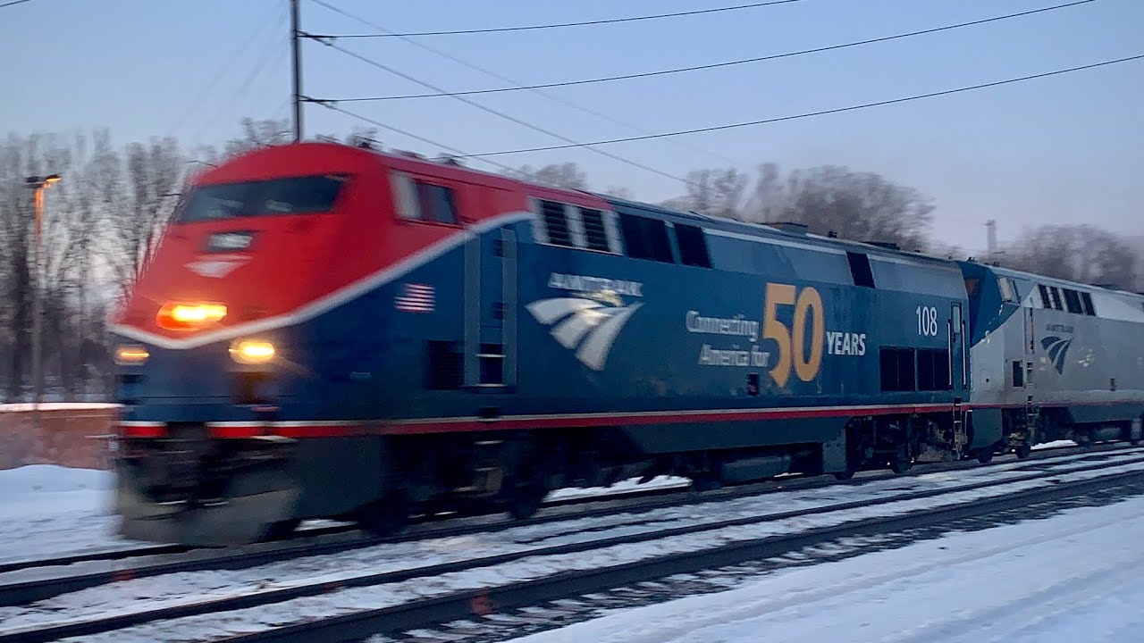 Amtrak 108 "Phase VI" Heritage Unit Leads 48! - YouTube