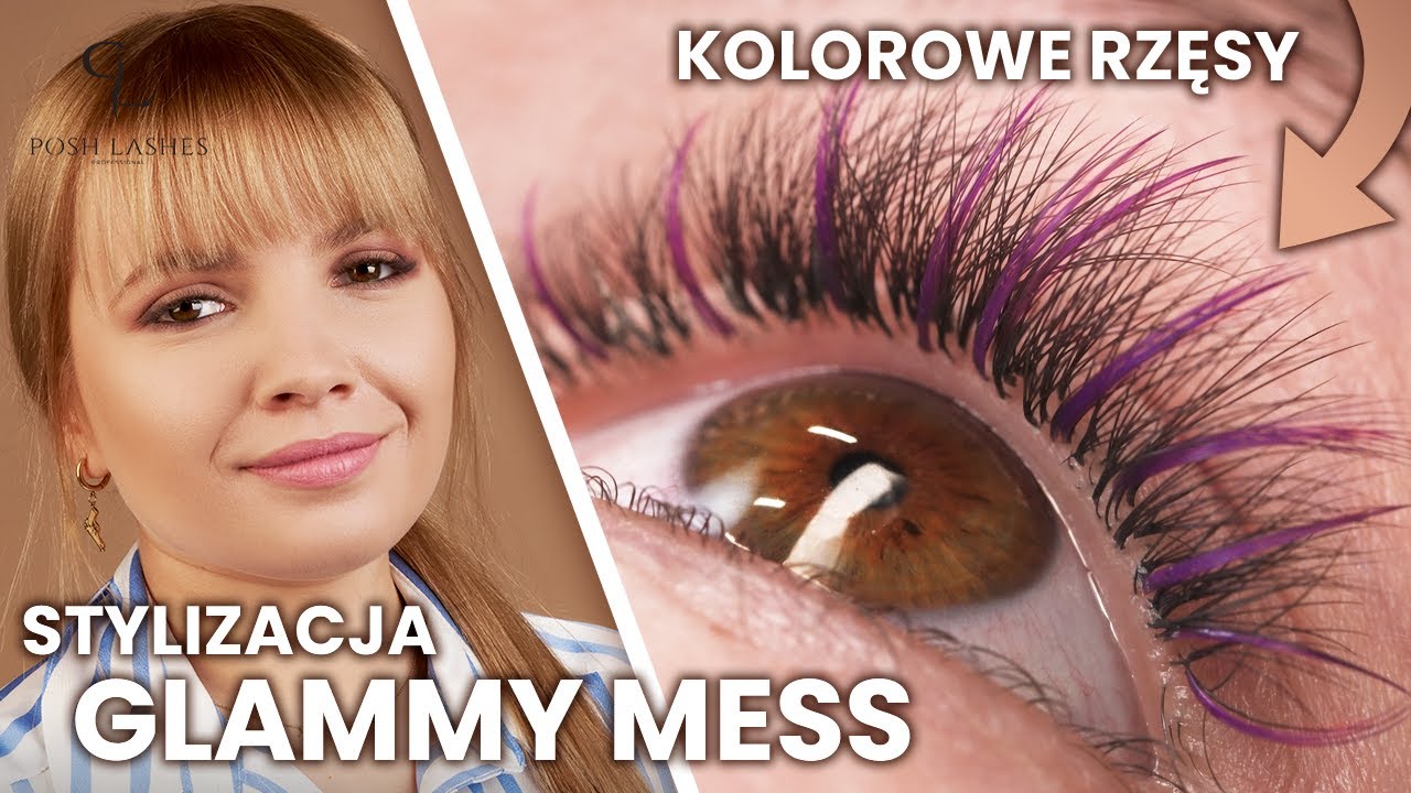 Glammy mess - przedłużanie rzęs metodą objętościową! Które kolorowe ...