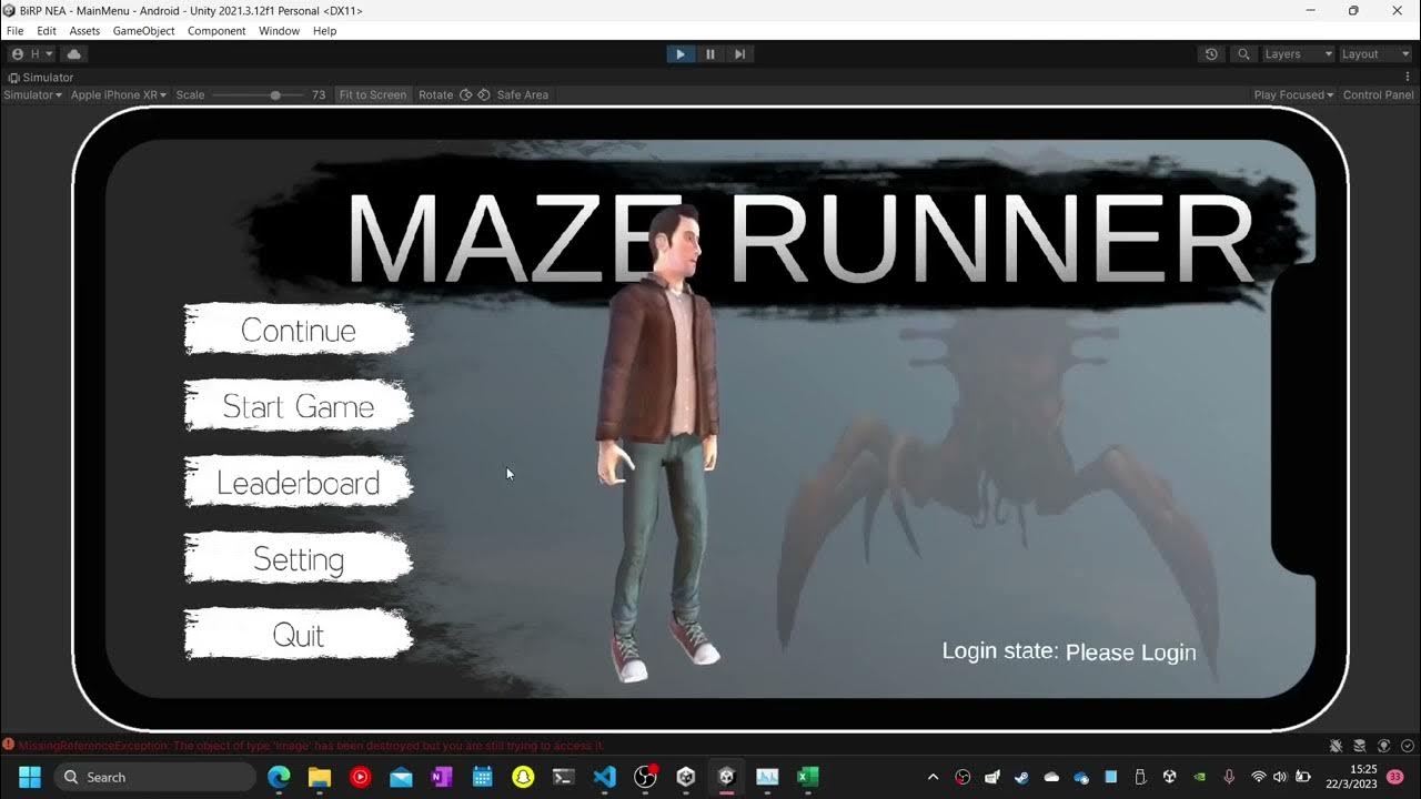 AQA A-level Computer Science NEA 2022-2023 testing 1 - Maze Runner ...