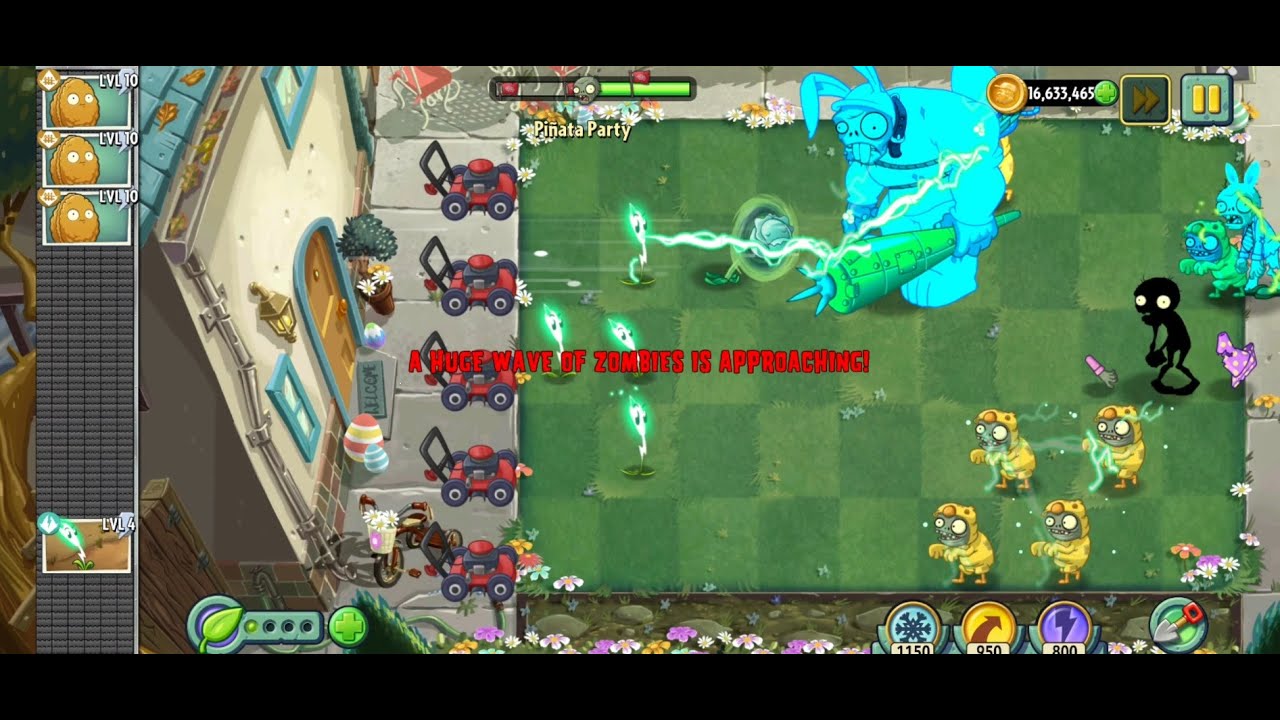 Pvz 2 : Electric lightning and rabbit boss | Lightning Reed is both ...