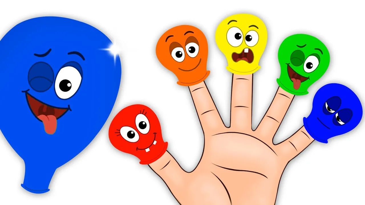 Colorful Balloon Finger Family Song | Fun Kids Songs | Nursery Rhymes ...