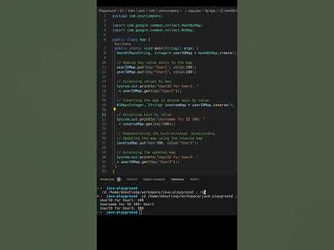 Google Guava HashBiMap: Bidirectional map Lookup in Java - YouTube