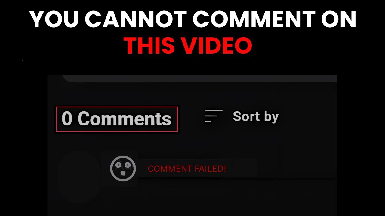 You Cannot Comment on This Video... - YouTube