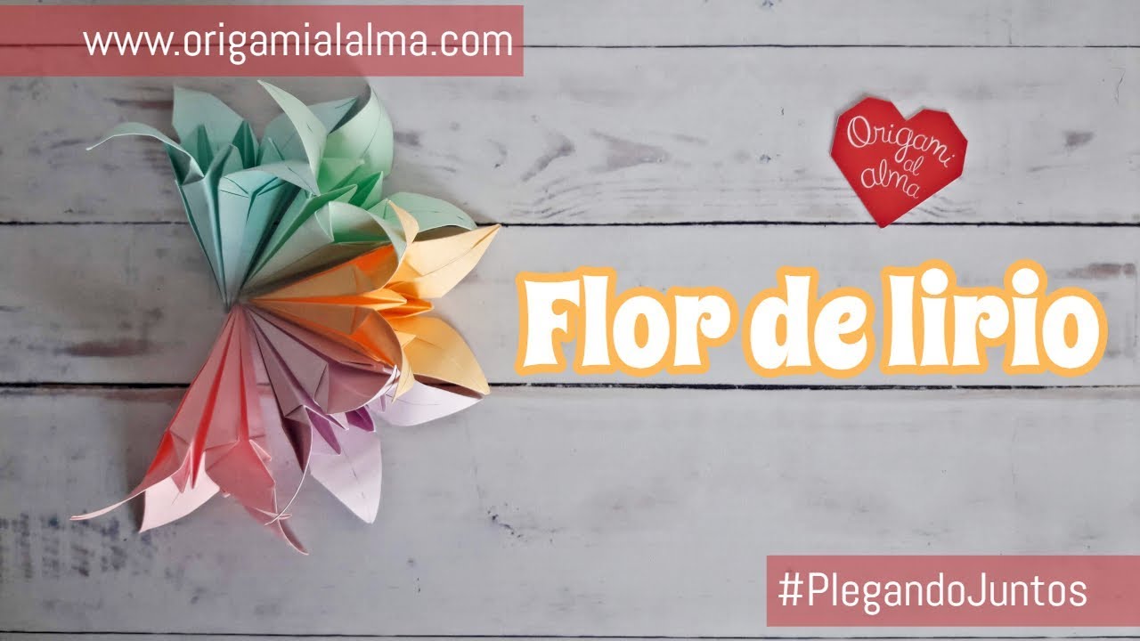 Flor de lirio - Origami paso a paso - YouTube