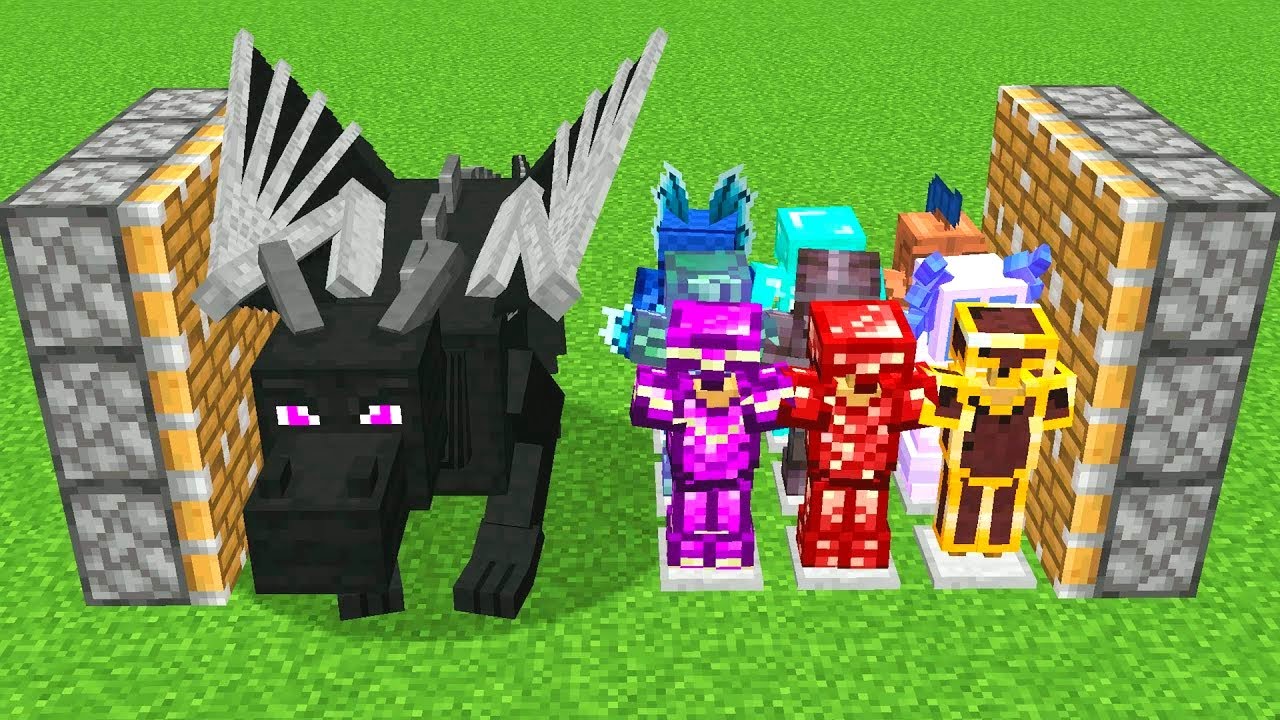ender dragon + all armor = ? / minecraft - YouTube